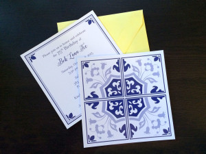 dutch style inspired birthday invitation - in a card