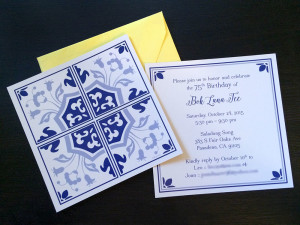 dutch style inspired birthday invitation - in a card