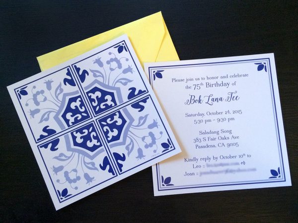 dutch style inspired birthday invitation - in a card