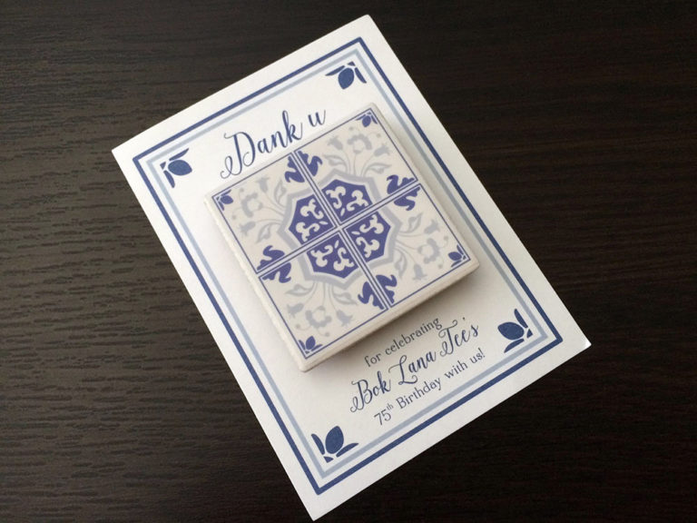 dutch style inspired birthday invitation - in a card